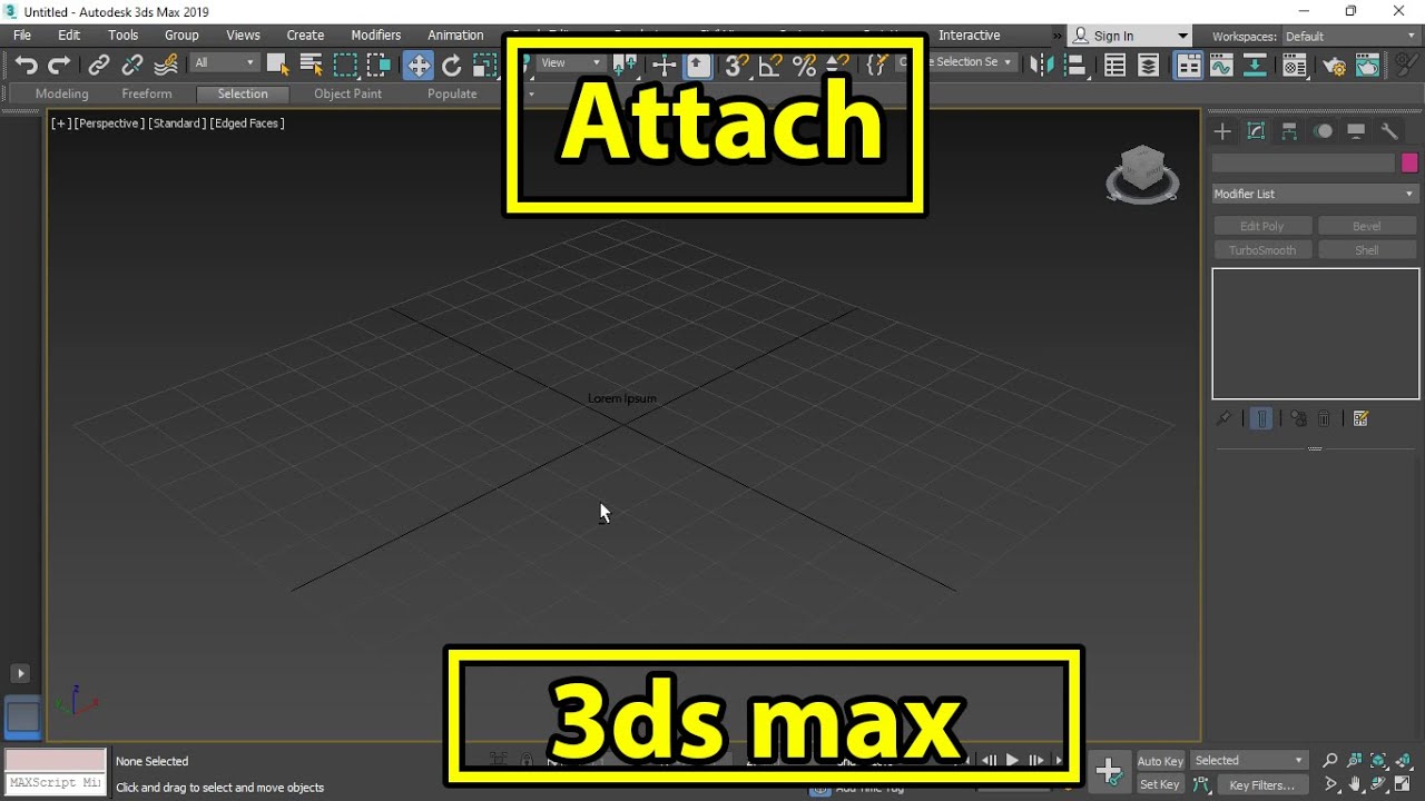 Attach | 3DS Max hindi tutorial | Study Edutech - YouTube
