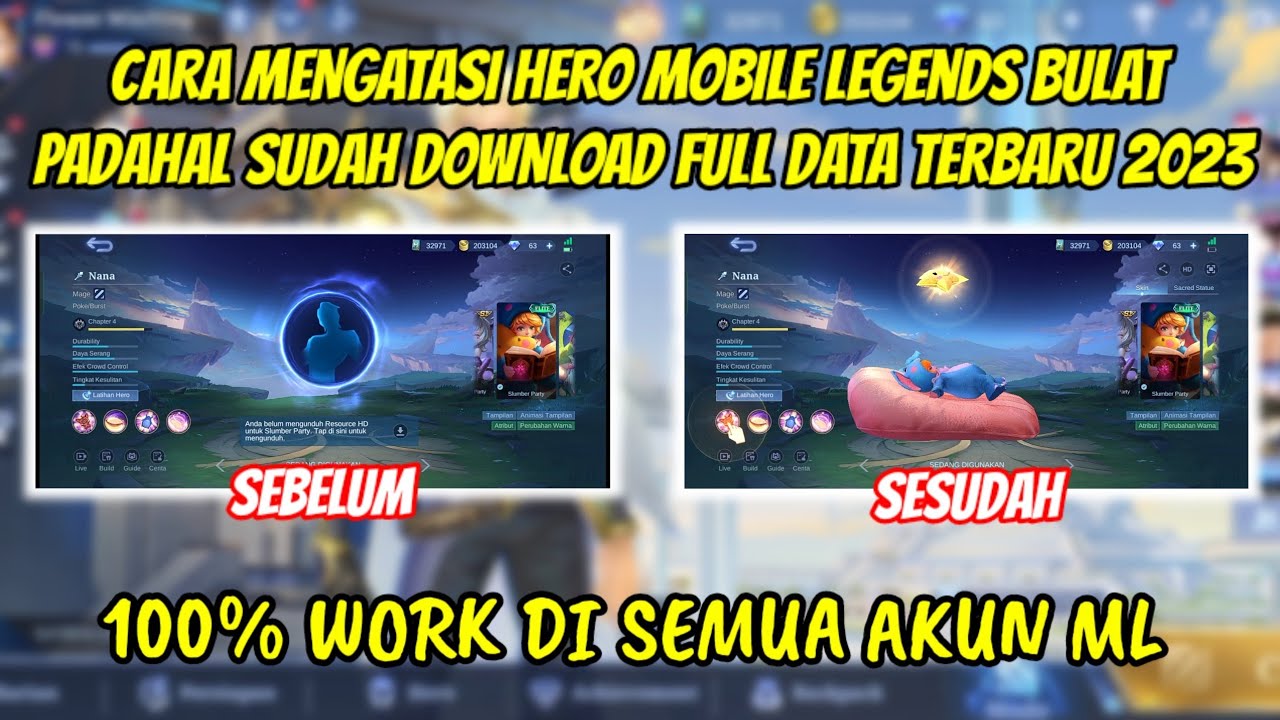 CARA MENGATASI HERO BULAT DI MOBILE LEGEND PADAHAL SUDAH DOWNLOAD DATA ...