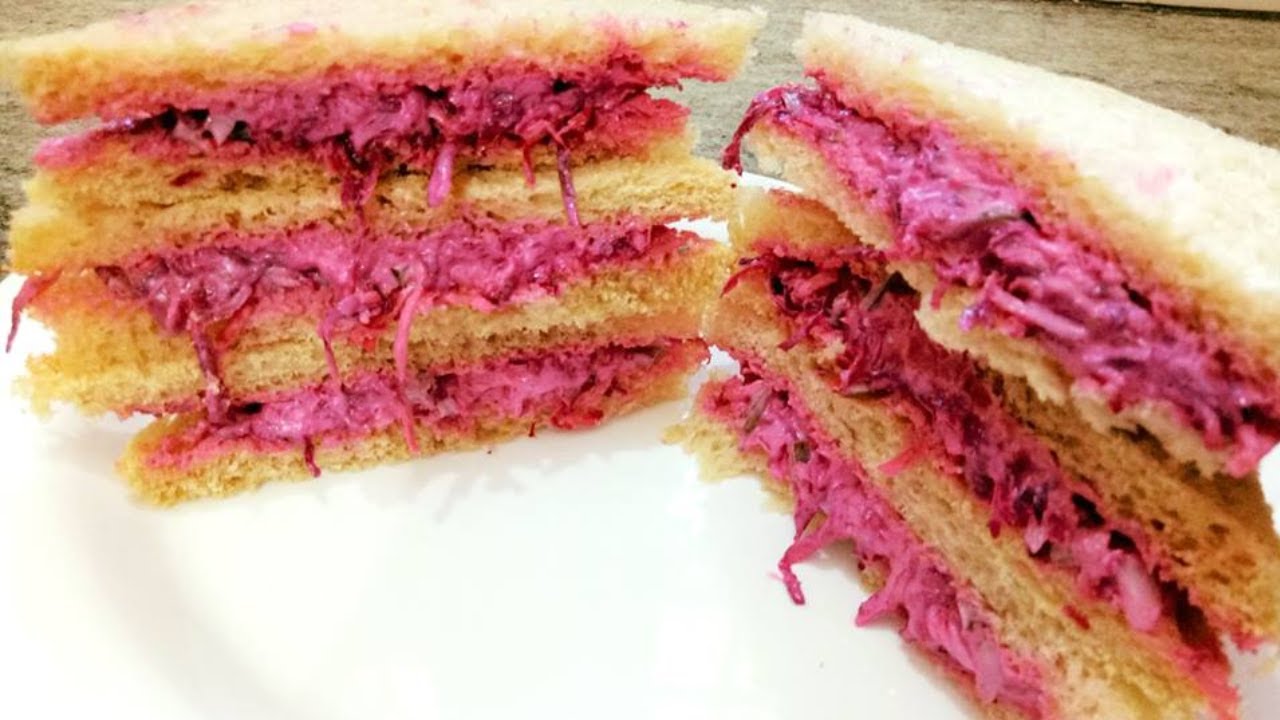 Beetroot Sandwich Recipe | Vegetable Sandwich Recipe Indian Style - YouTube