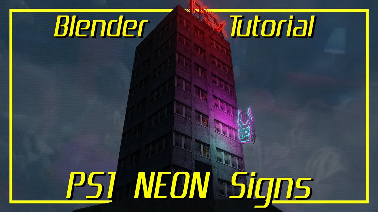 SECRET WEAPON! ⚠ lowpoly PS1 Style NEON Sign | Blender Tutorial - YouTube