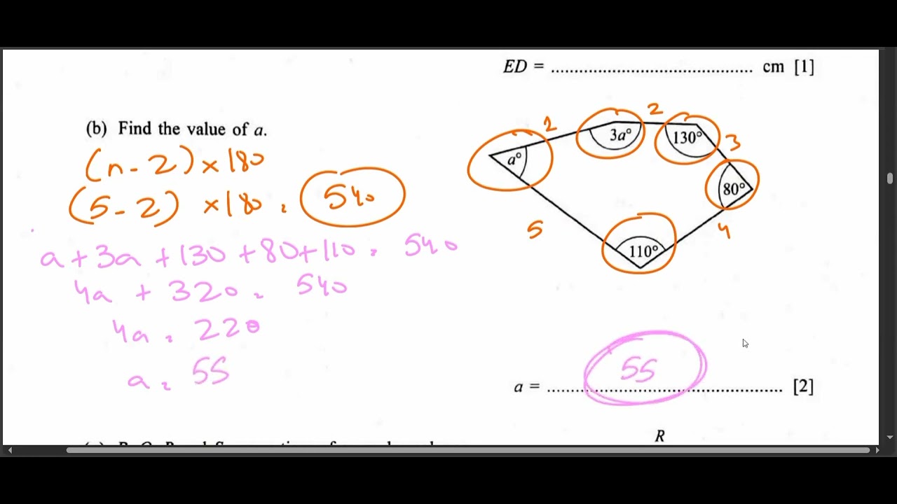 Angle Properties Of Polygons - Past Paper Practice O levels / IGCSE ...