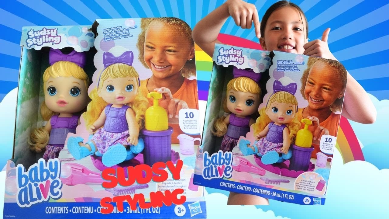 Baby Alive Sudsy Styling Doll from Hasbro Review! - YouTube