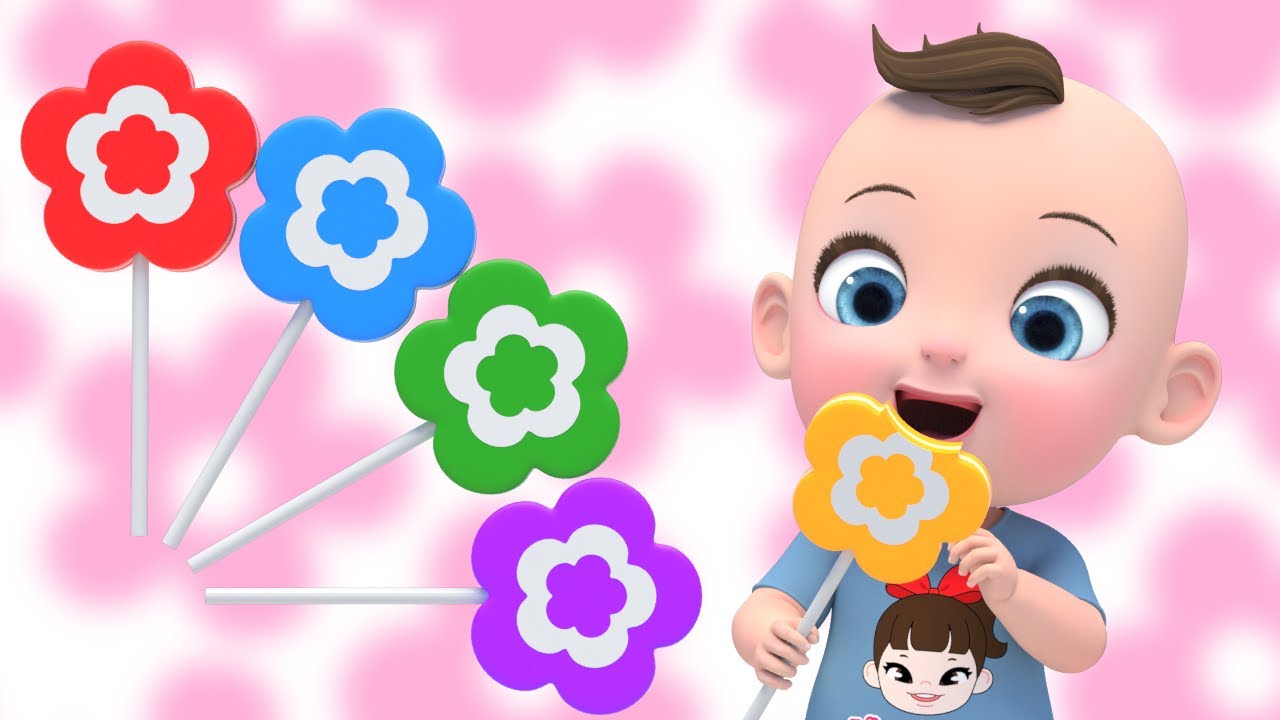Flower Candy 꽃 캔디 사탕 노래 Learn Colors & Sing A Song! 영어유치원 어린이 동요 ...