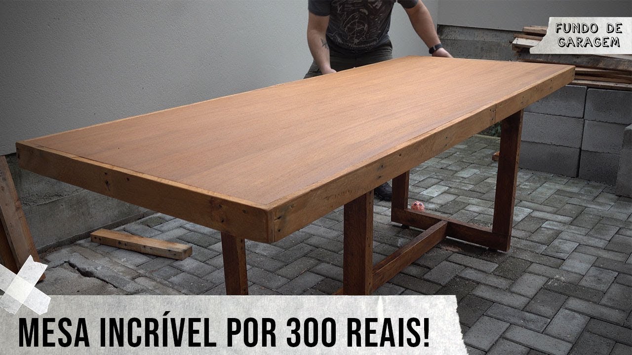 Como fazer uma mesa com pallets e porta usada! - Fundo de Garagem Ep.05 ...