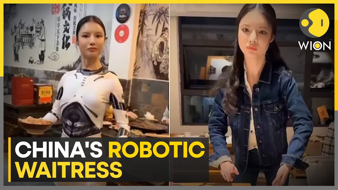 China's robotic waitress: Video of robot-like waitress serving food at ...