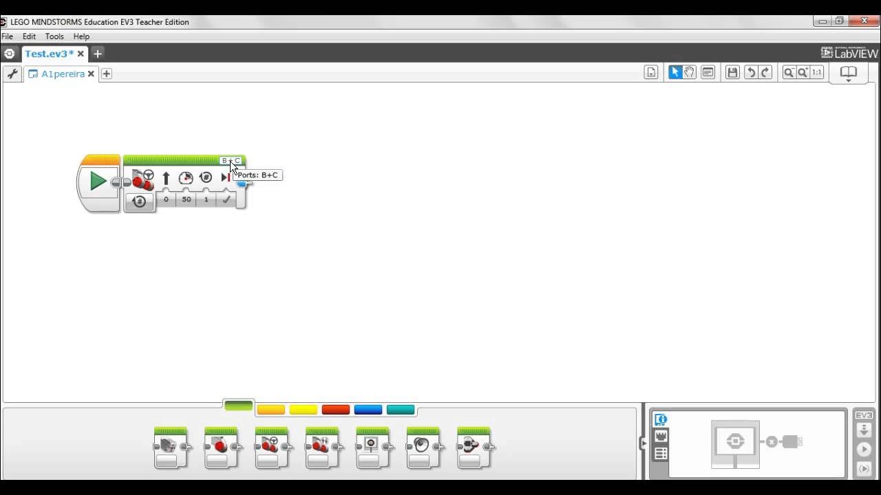 EV3 - Program to move forward - YouTube
