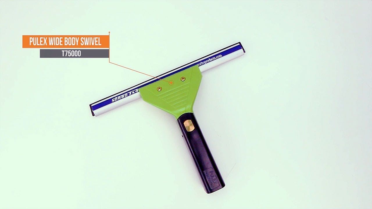 Pulex Wide Body Swivel Squeegee Handle - YouTube