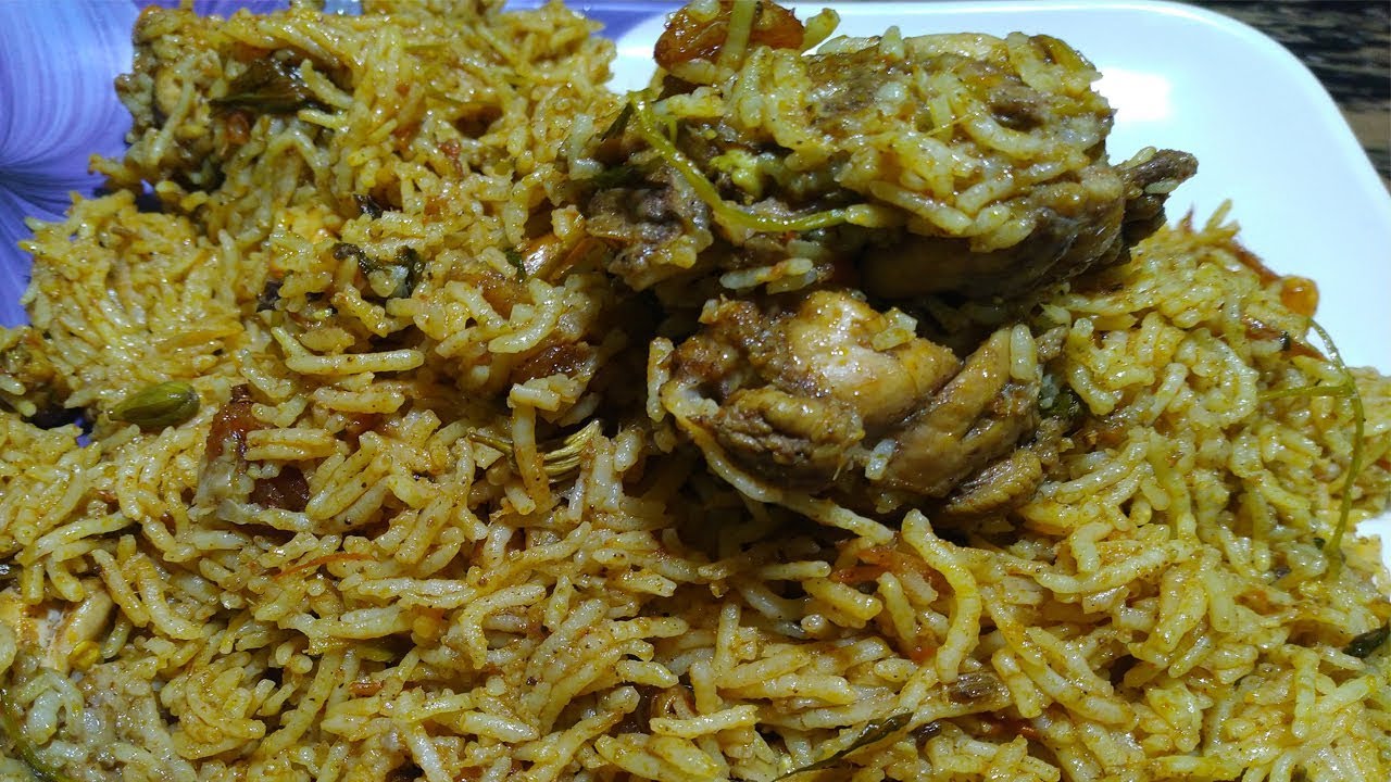 Chicken Biryani in pressure cooker | Instant chicken Biryani ...