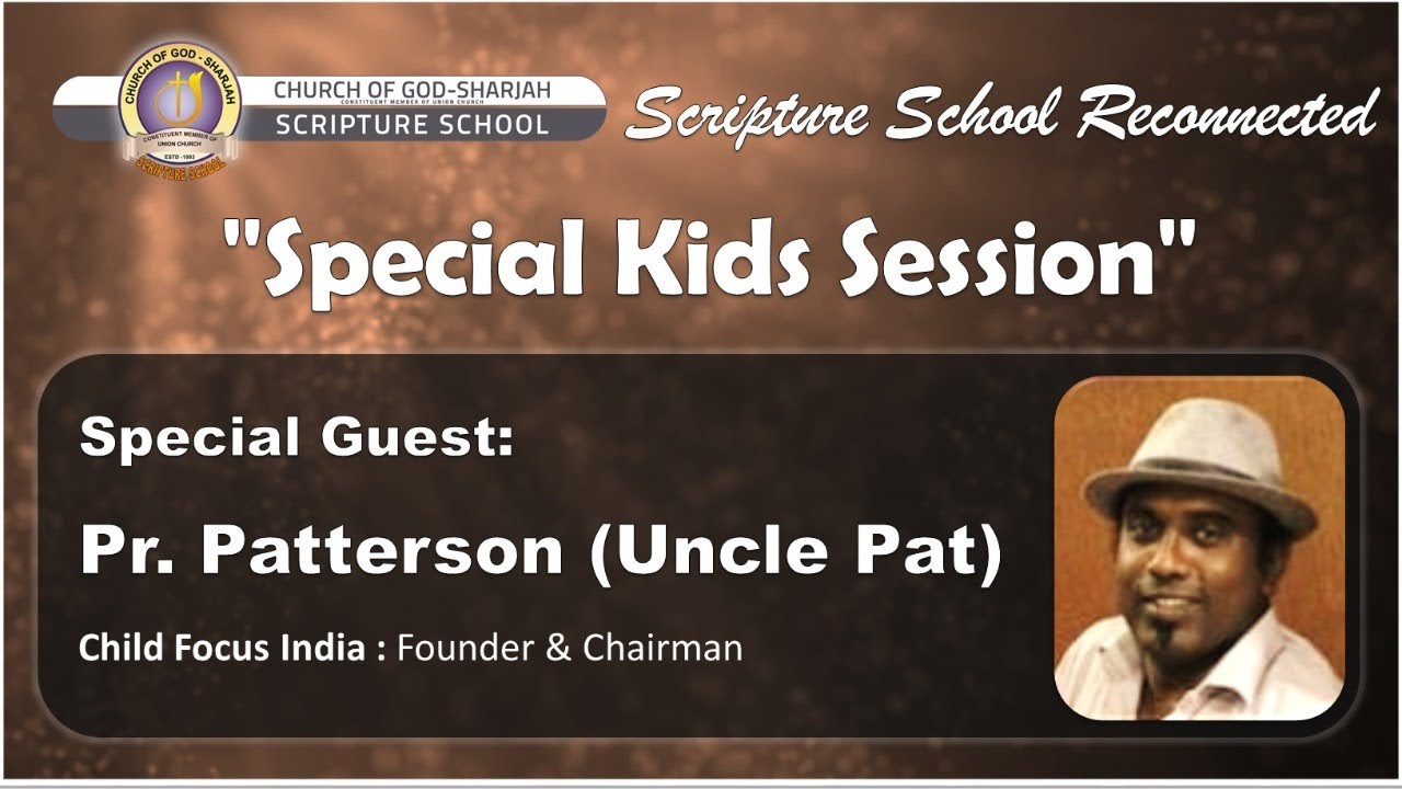 UNCLE PAT | SPECIAL KID'S SESSION | COG-SHJ,SS | E-LEARN | 27.06.2020 ...