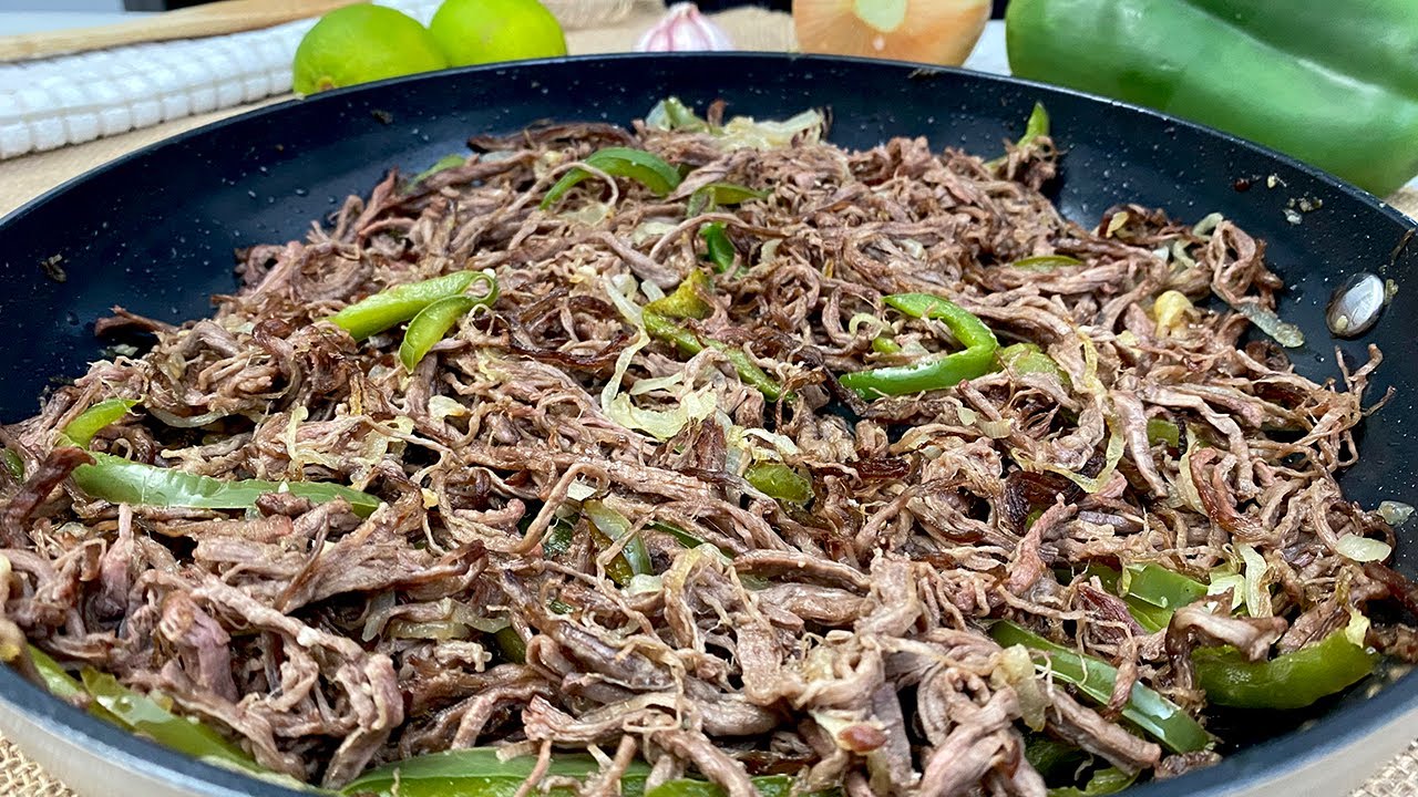 Como Preparar Vaca Frita Cubana - YouTube