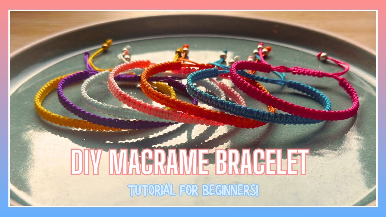 DIY MACRAME BRACELET TUTORIAL 🧵 | Handmade jewellery | Deniz’le Braided ...