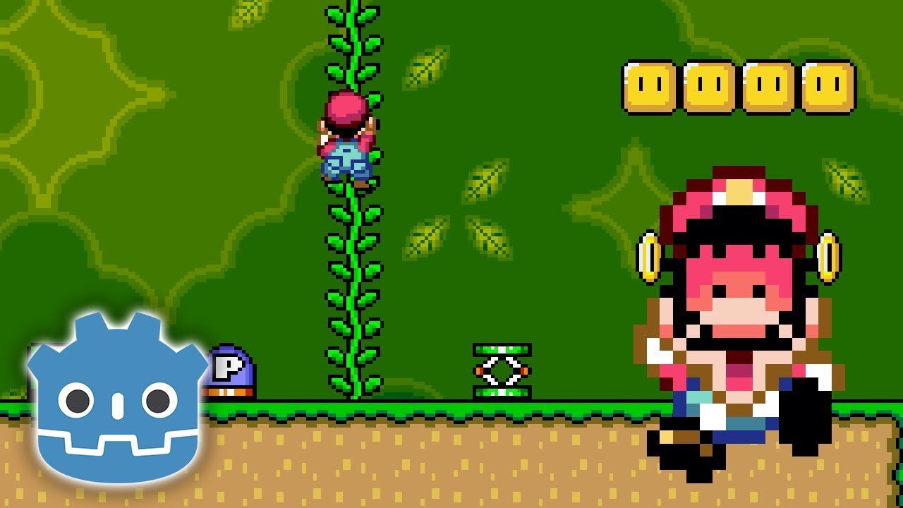 Godot - Super Mario World #4 - P Switch, Climbing, Dying - YouTube
