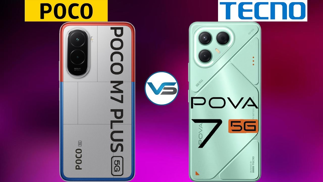 Poco M7 Plus 5G VS Tecno Pova 7 5G | Tecno Pova 7 5G VS Poco M7 Plus 5G ...