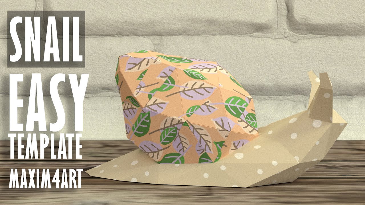 Snail. Easy papercraft 3D. DIY - YouTube