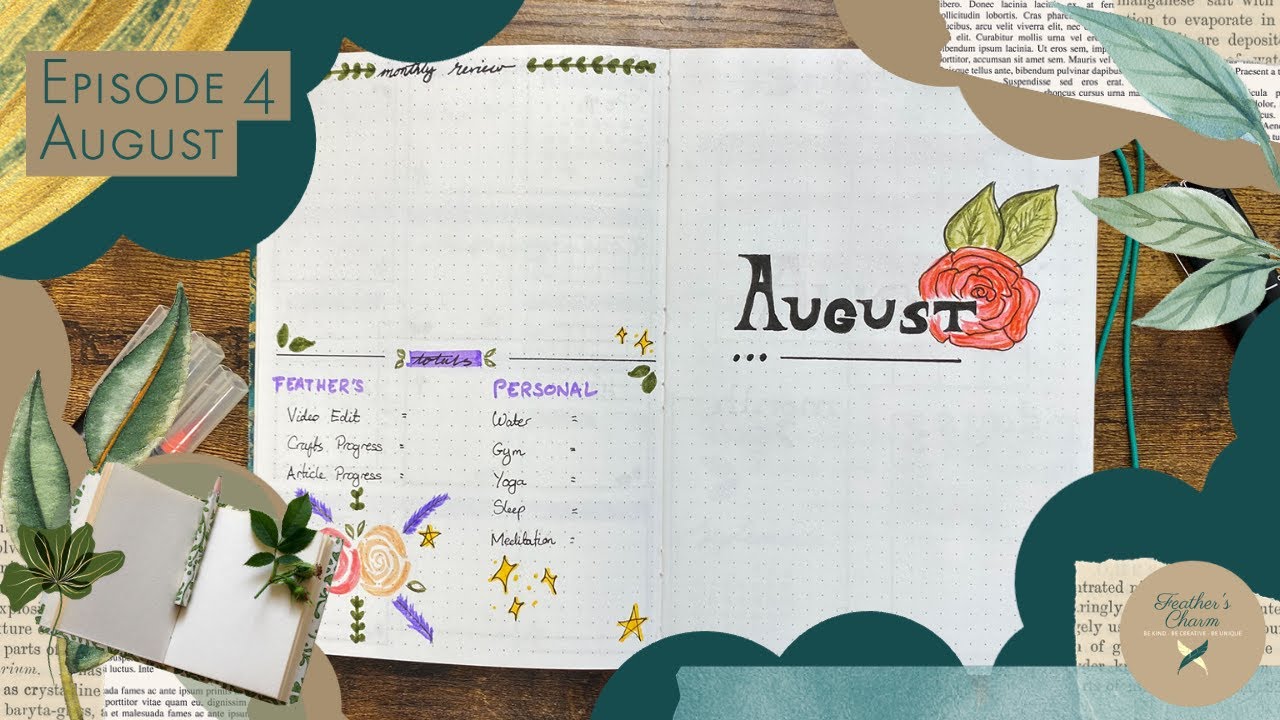 Journal With Me | My Bullet Journal Journey | Episode 4 | August - YouTube