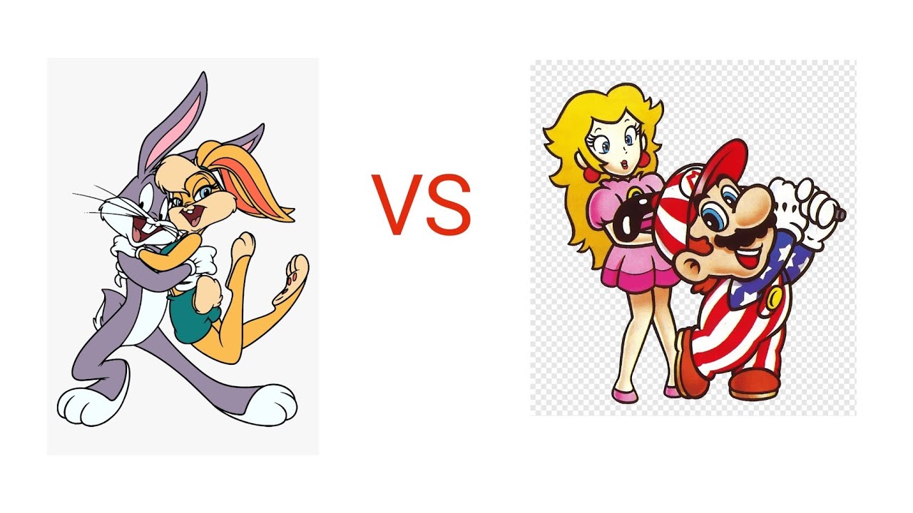 mugen bugs bunny & lola bunny vs mario & peach - YouTube