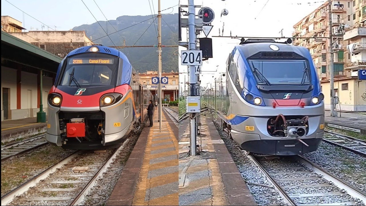 TRENITALIA - Pop ETR 104 e Jazz ETR 425 alla stazione di Castellammare ...
