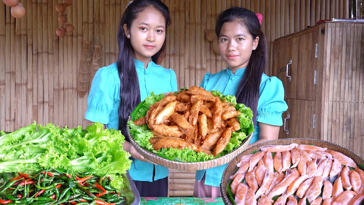 Salmon fish crispy fries delicious | Yummy food from Salmon | Healthy ...