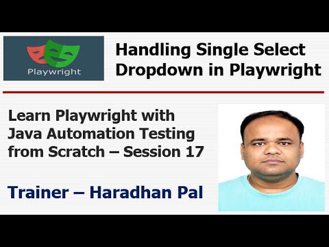 Playwright with Java: Handle Single Select Dropdown in Playwright-S#17 #playwright #coding #java ...