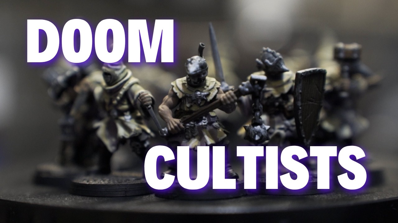 I built and painted a CULT to Survive the Fog in 1490 Doom - YouTube