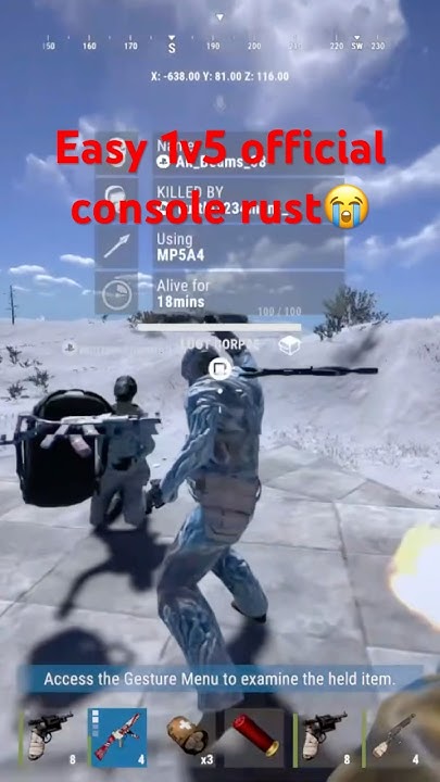 Most insane 1v5 on rust console #rust #rustgame #gaming #clip #rustconsole - YouTube