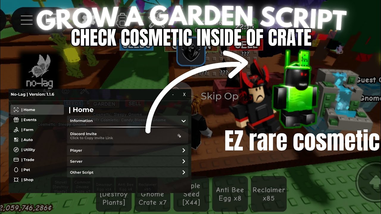 COSMETIC CRATE SNIPPER SCRIPT - Grow A Garden - YouTube
