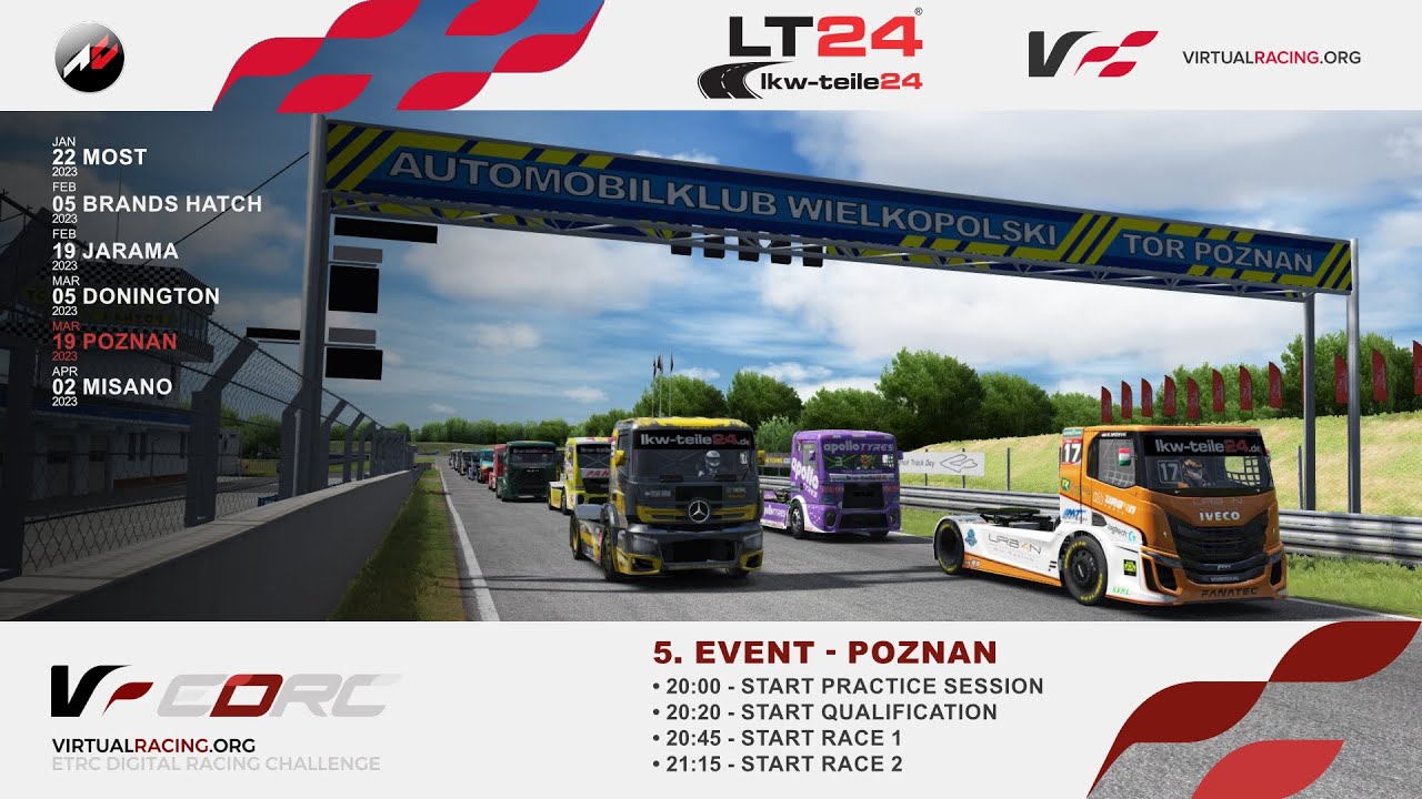 ENG | Assetto Corsa | EDRC 2023 by LKW-Teile24.de | Round 5 | Poznan ...
