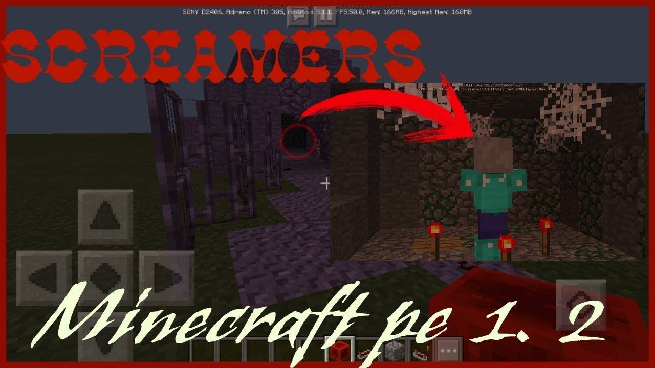 COMO HACER UN SCREAMER EN MINECRAFT PE 1.2 - TUTORIAL DE MINECRAFT PE 1 ...