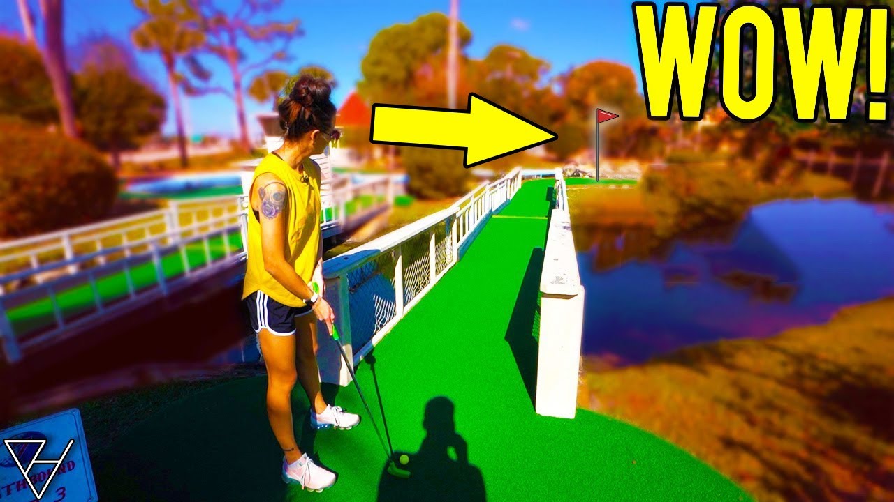 We Found A Crazy HUGE Mini Golf Course! - YouTube