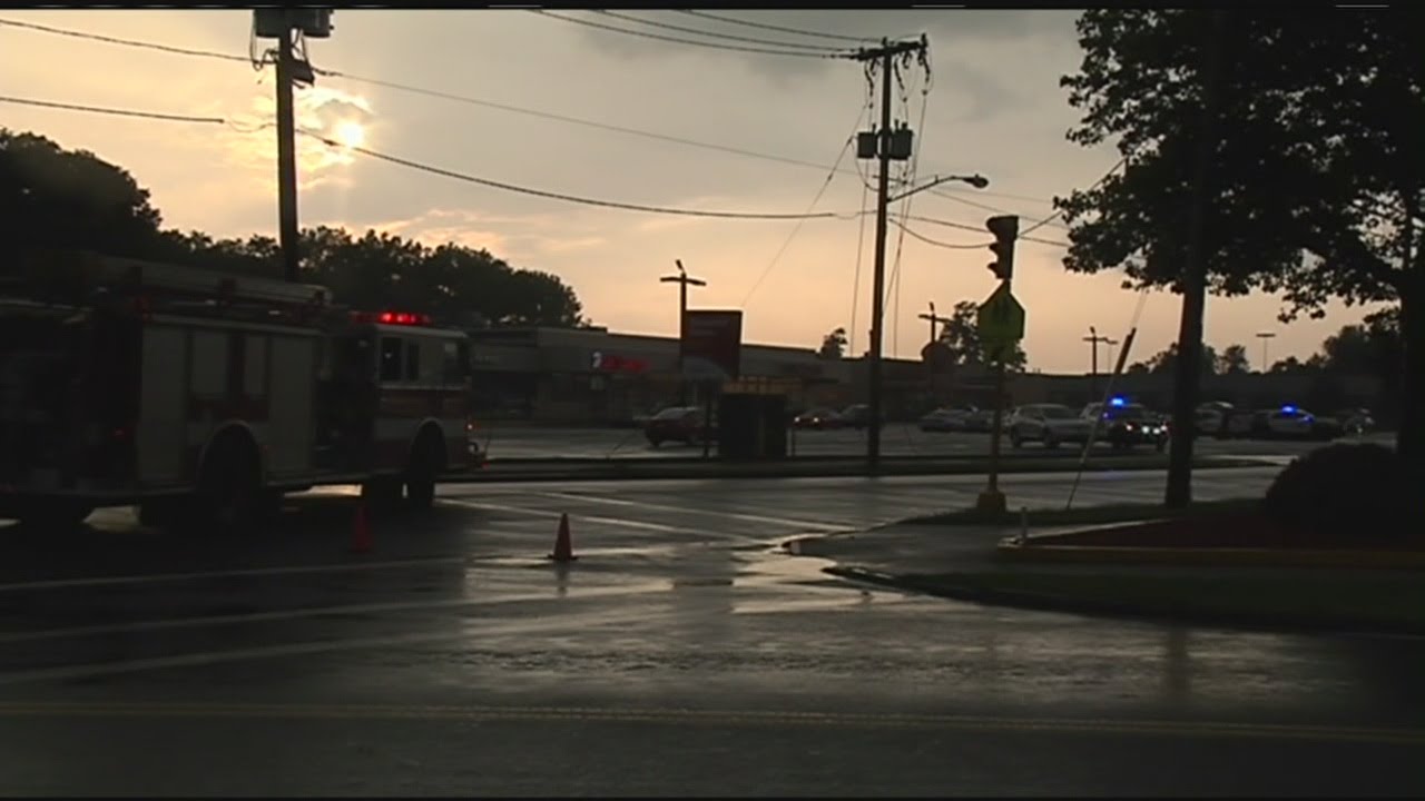Lightning strikes cause two fires and power line damage - YouTube