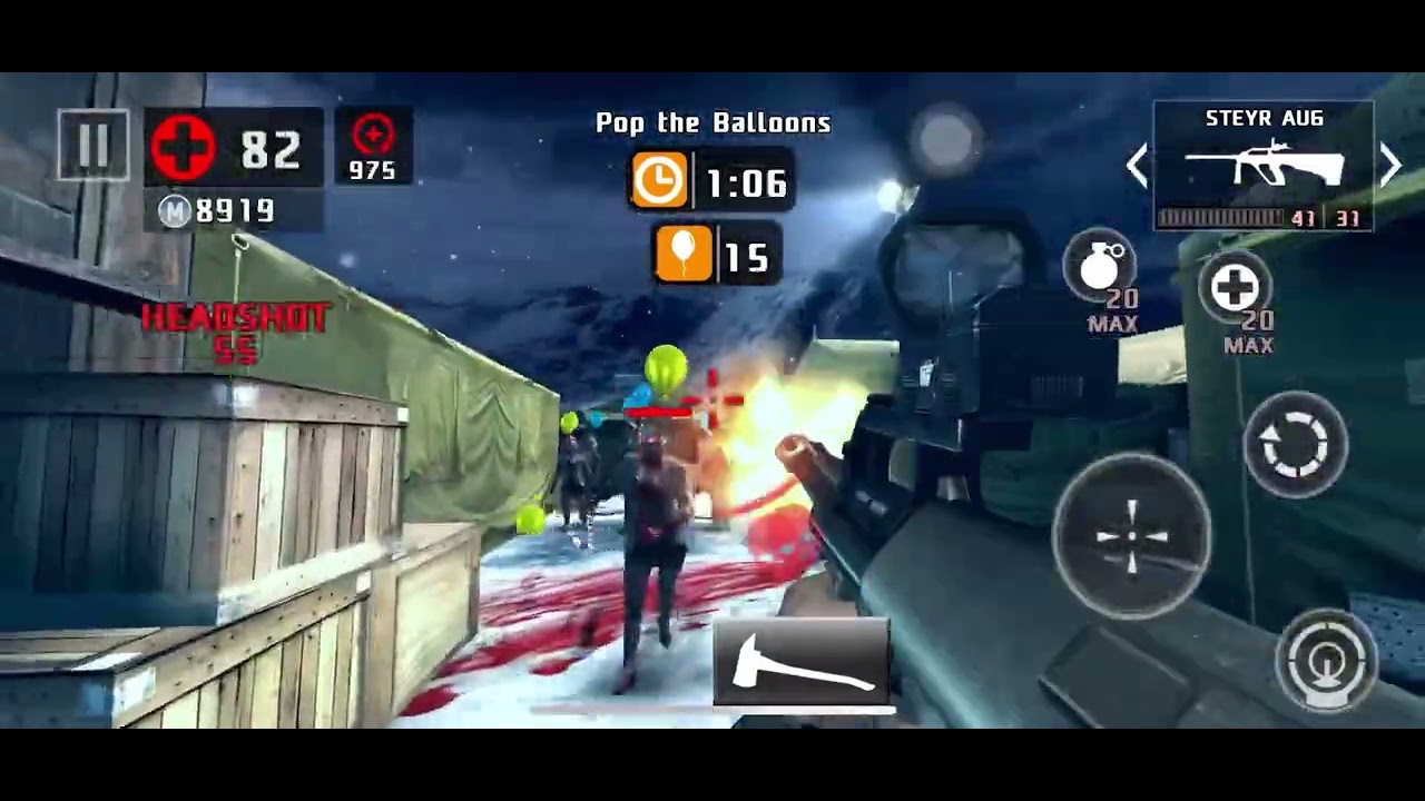 Dead Trigger 2 Gameplay - Daily Bonus 2X Baloon Hunter - YouTube