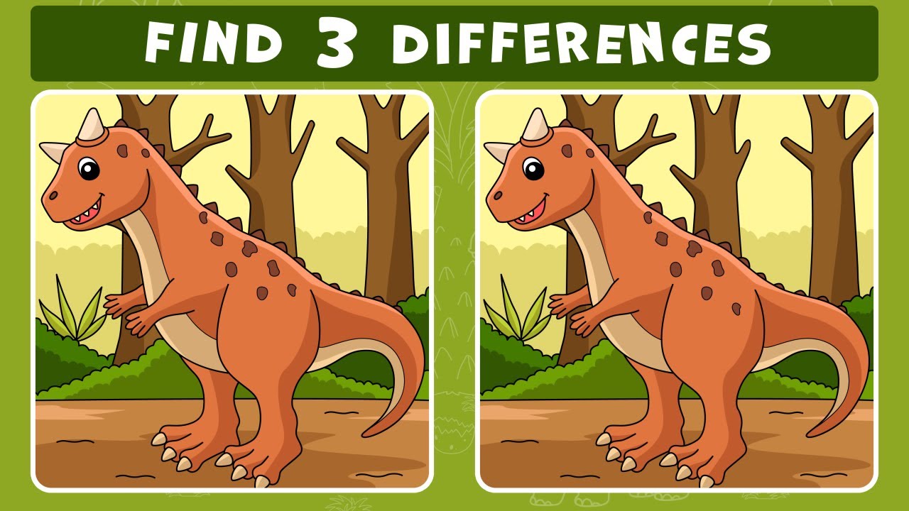 【Find the Difference】- Can you spot all the differences? - 🦖 Dinosaurs ...
