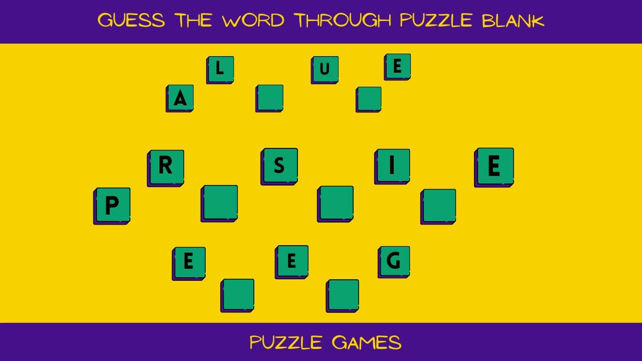 Guess A Words through Puzzle Box | puzzle game | puzzle box | blanks ...
