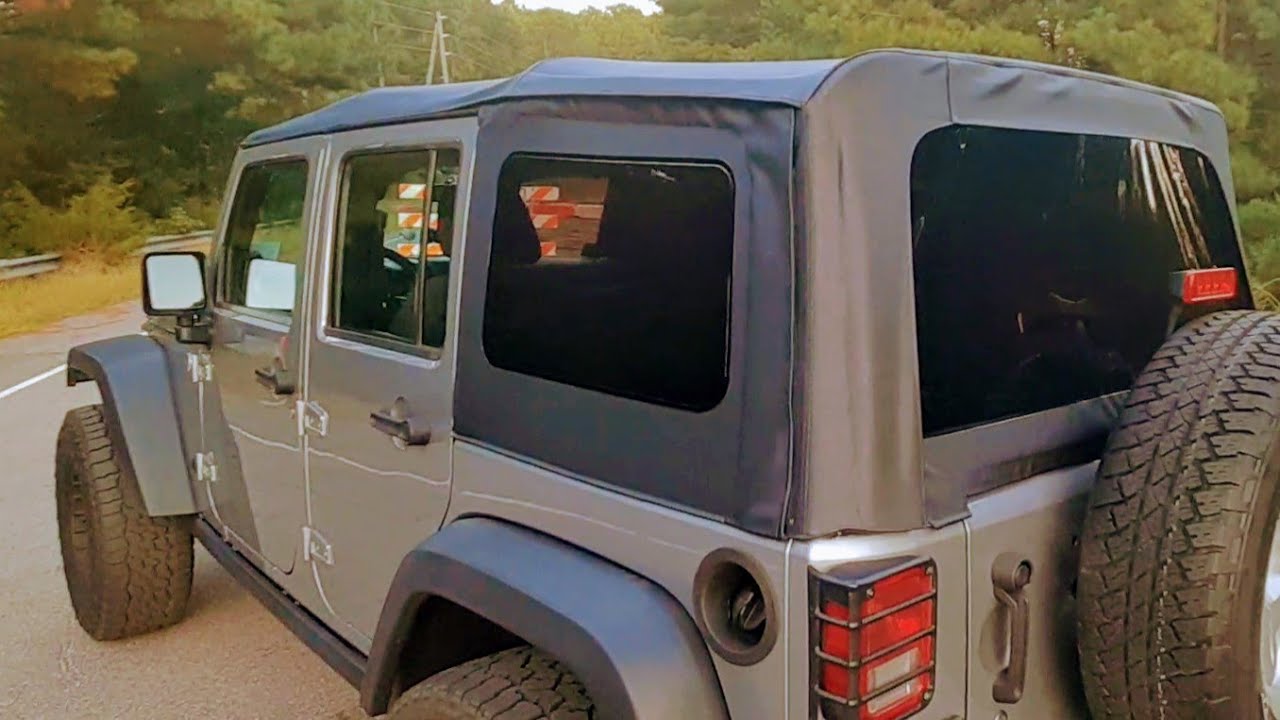 Smittybilt Replacement Soft top for Jeep Wrangler JKU Review - YouTube