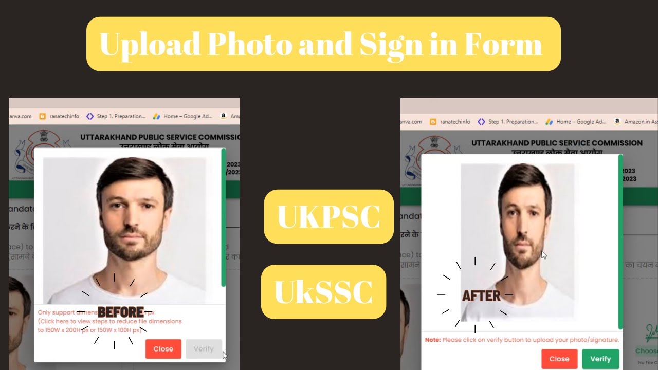 How to Upload Photo And Sign In UKpsc or Ukssc Form | Ukpcs pic upload ...