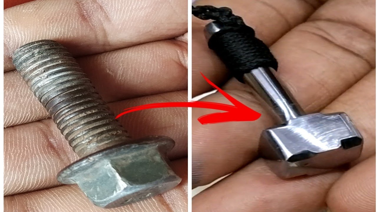 HAMMER FROM A BOLT| BOLT TURNED INTO A HAMMER | HOW TO MAKE HAMMER FROM ...