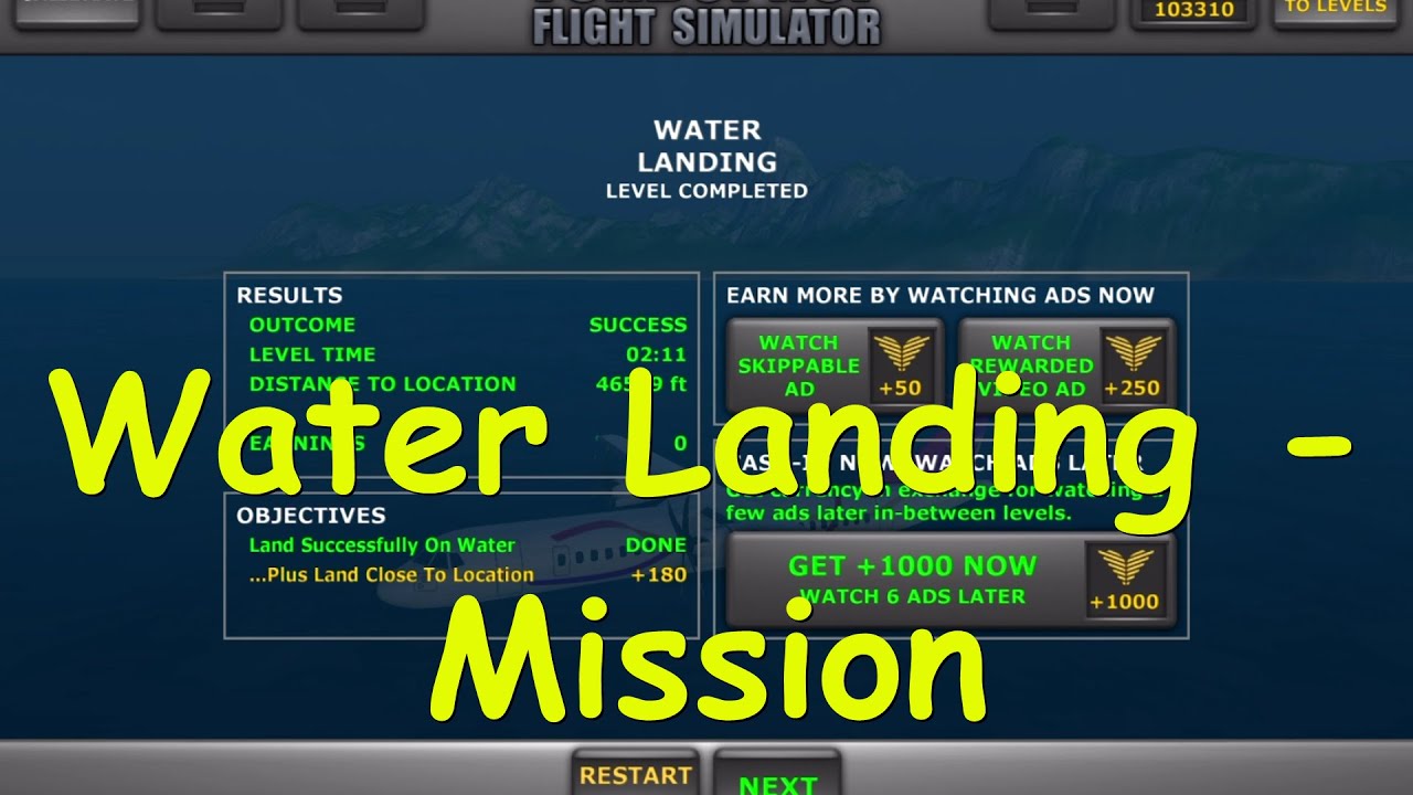 Water Landing | Mission | Turboprop Flight Simulator - YouTube