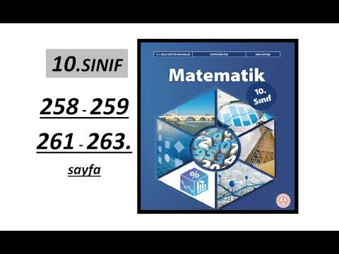10. SINIF MATEMATİK  |  258 , 259 , 261 ve 263. SAYFA   | MEB YENİ MÜFREDAT