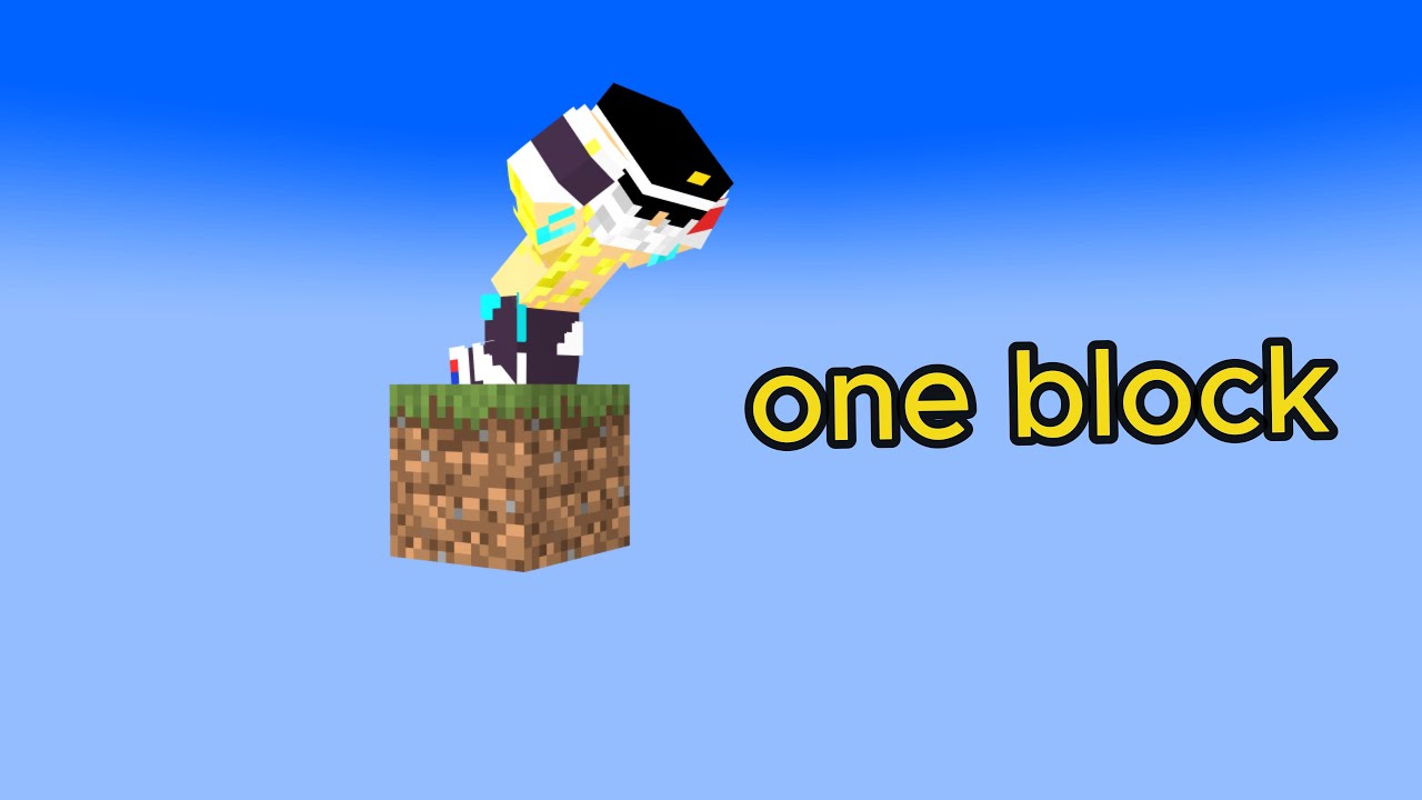 one block minecraft.servivel mode. one block funny. - YouTube