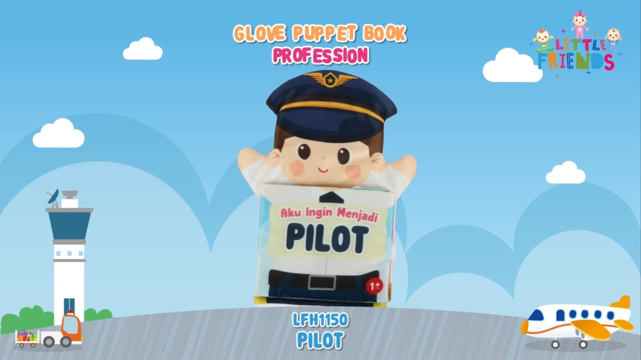 Glove Puppet Book Profession Pilot LFH1150 - YouTube