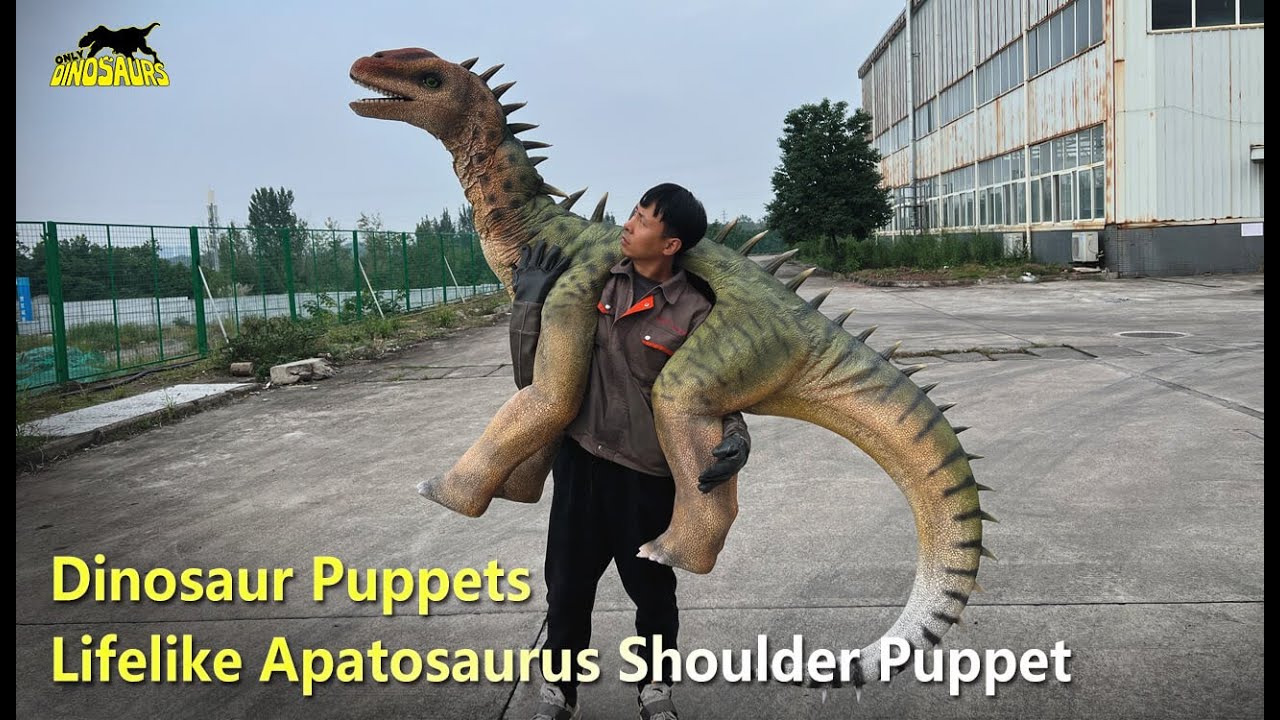 Lifelike Apatosaurus Shoulder Puppet | Dinosaur puppets - YouTube
