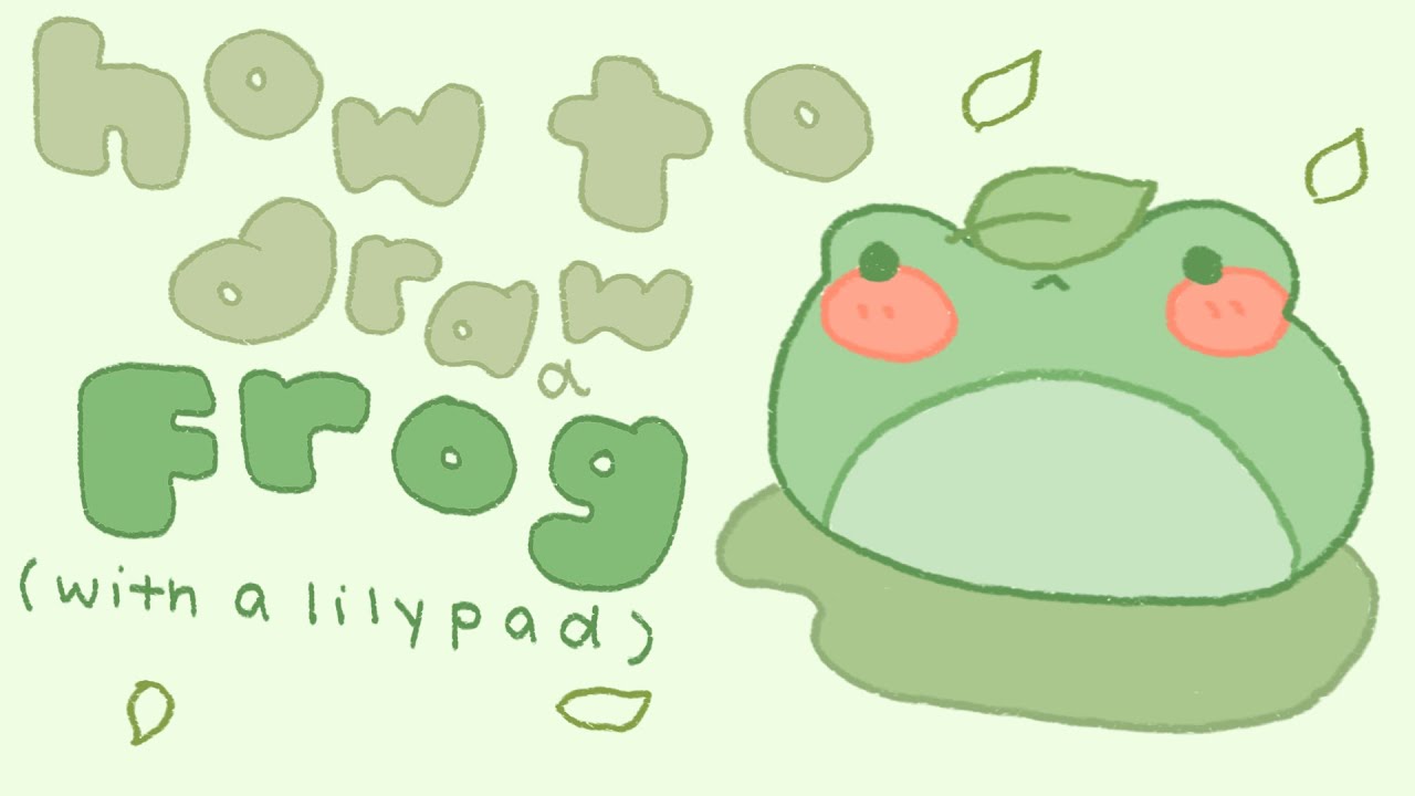 How to draw a frog on a lilypad - YouTube