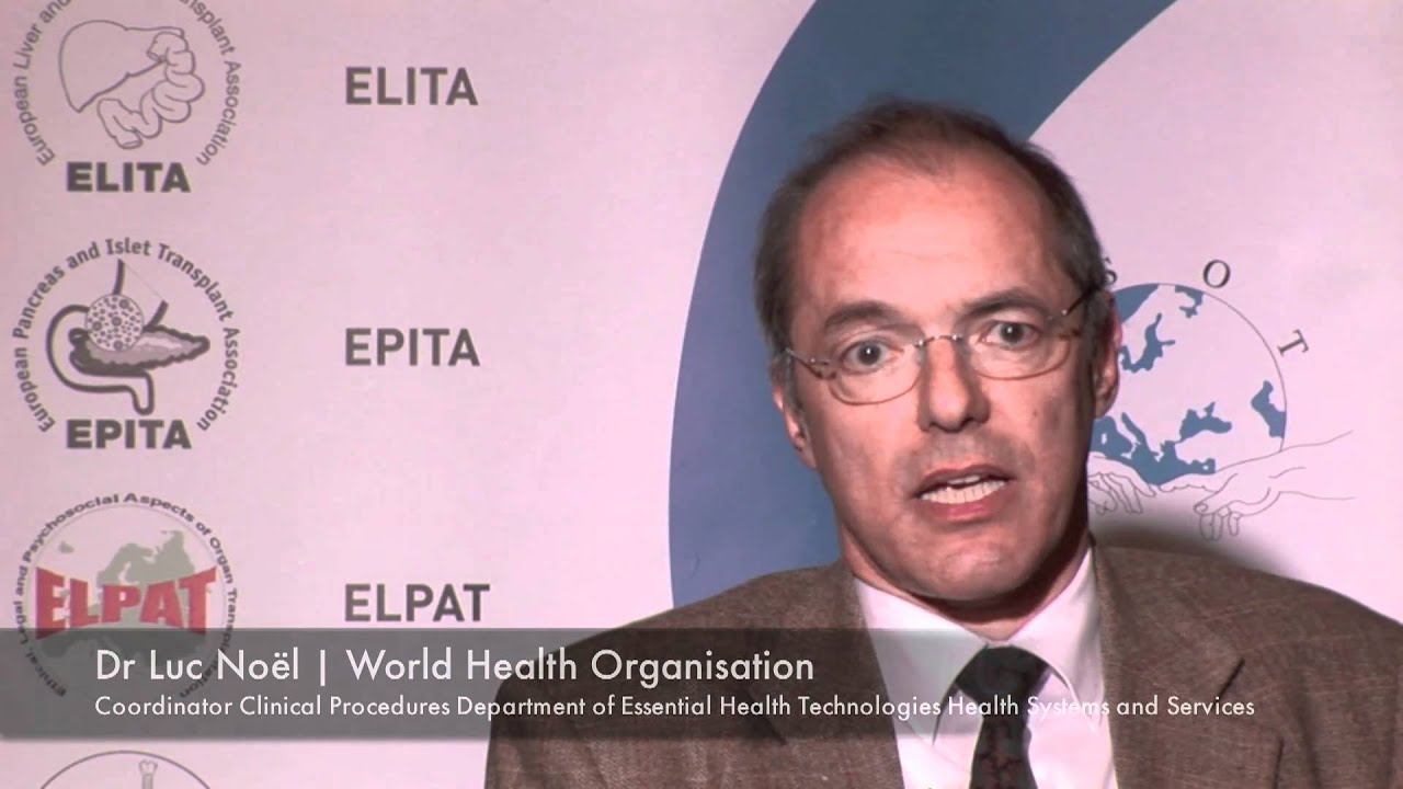 ESOT videocast Dr Luc Noel World Health Organisation - YouTube