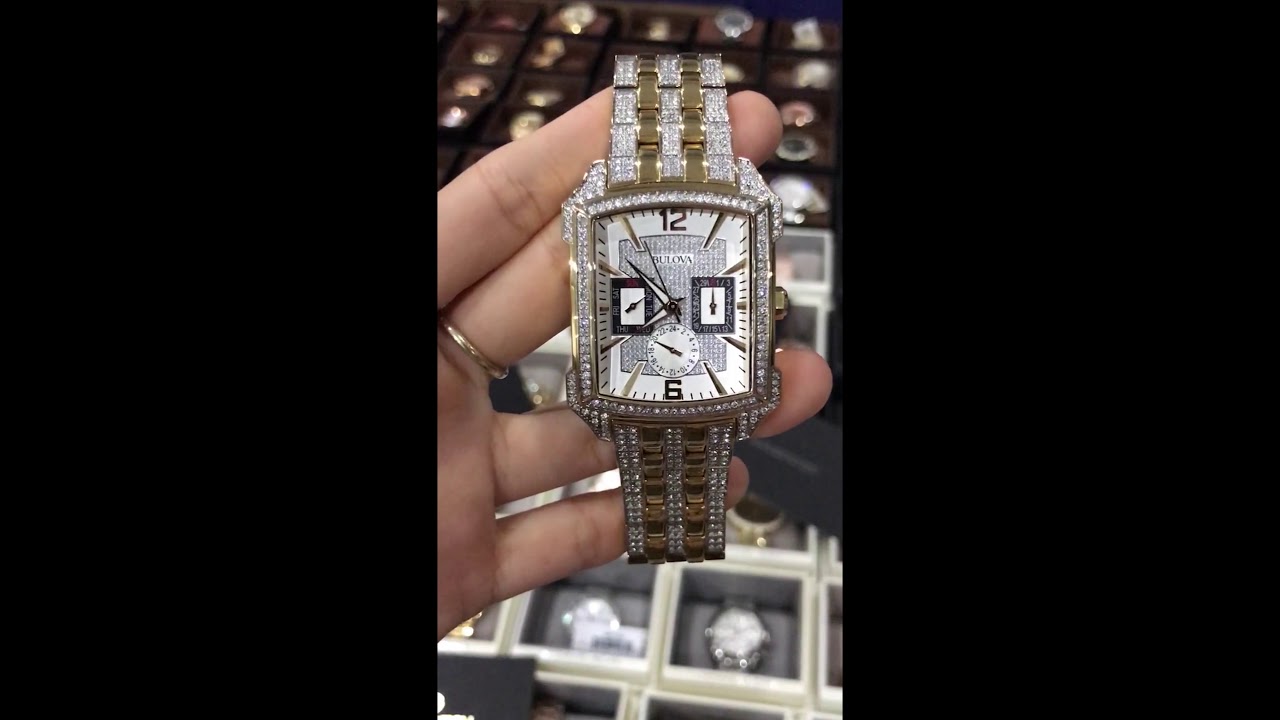 Bulova Crystal Collection Two Tone Watch 98c109 - YouTube