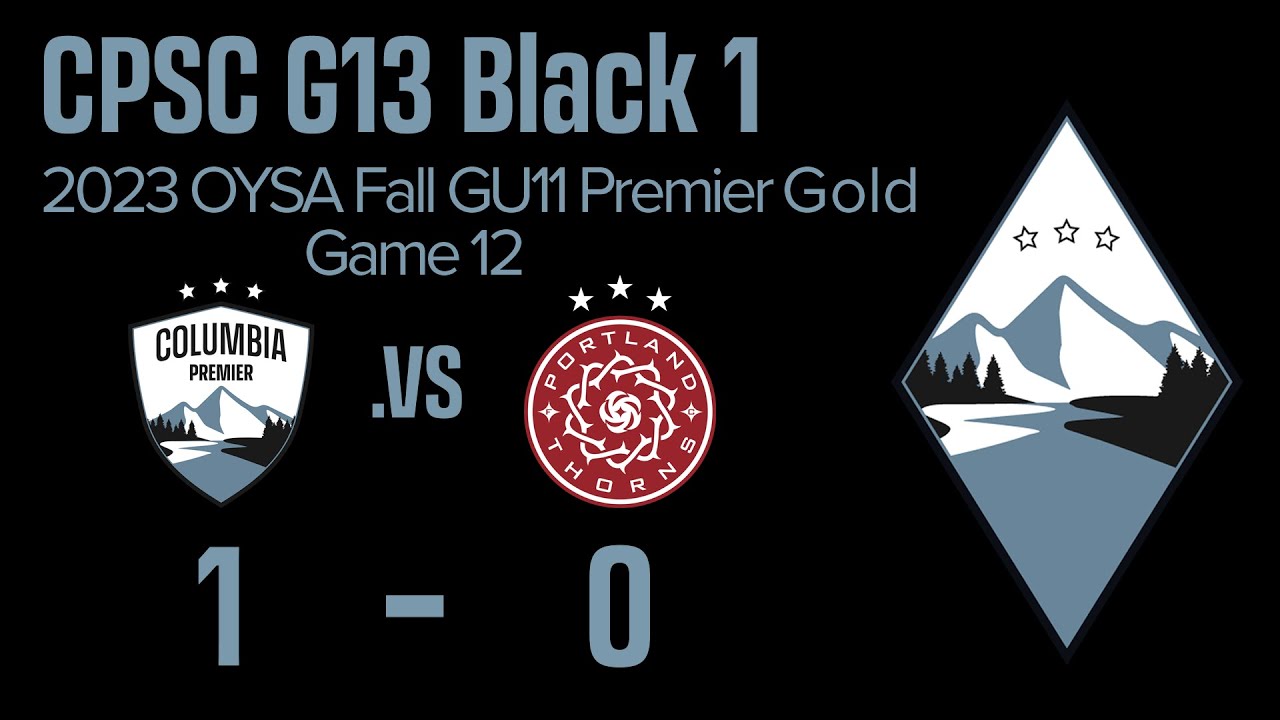 CPSC G13Black1 Fall 2023 U11 - Game 12 vs. Albion SC Thorns Academy (1-0) - YouTube
