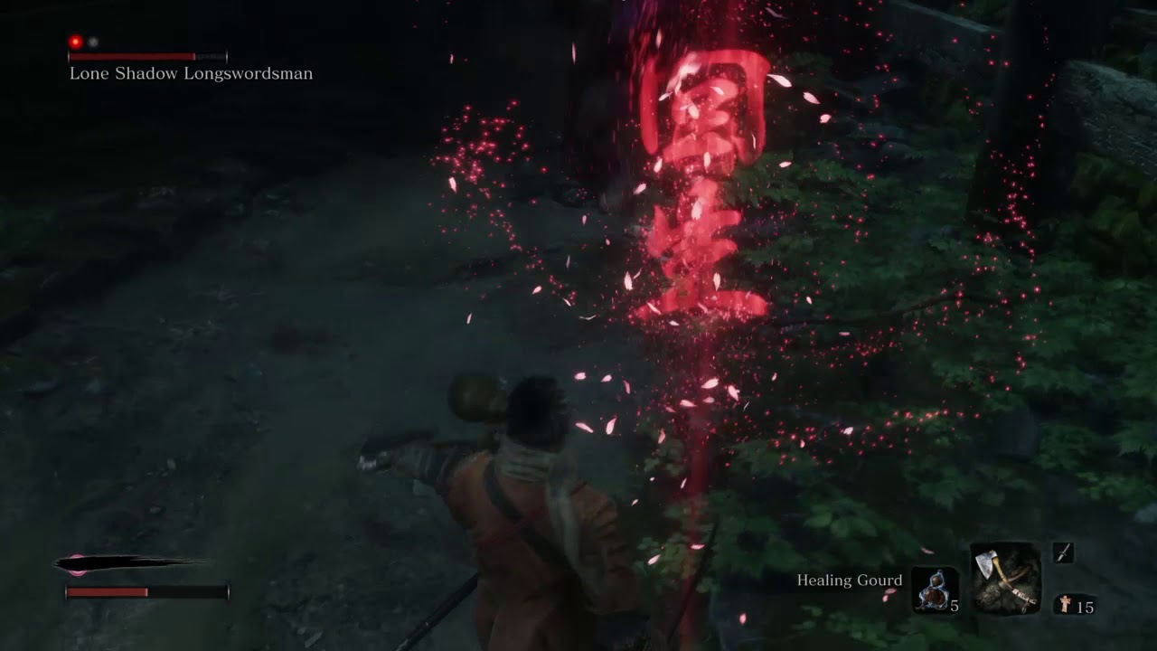 Sekiro: Shadows Die Twice - Lone Shadow Longswordsman mini-boss - YouTube