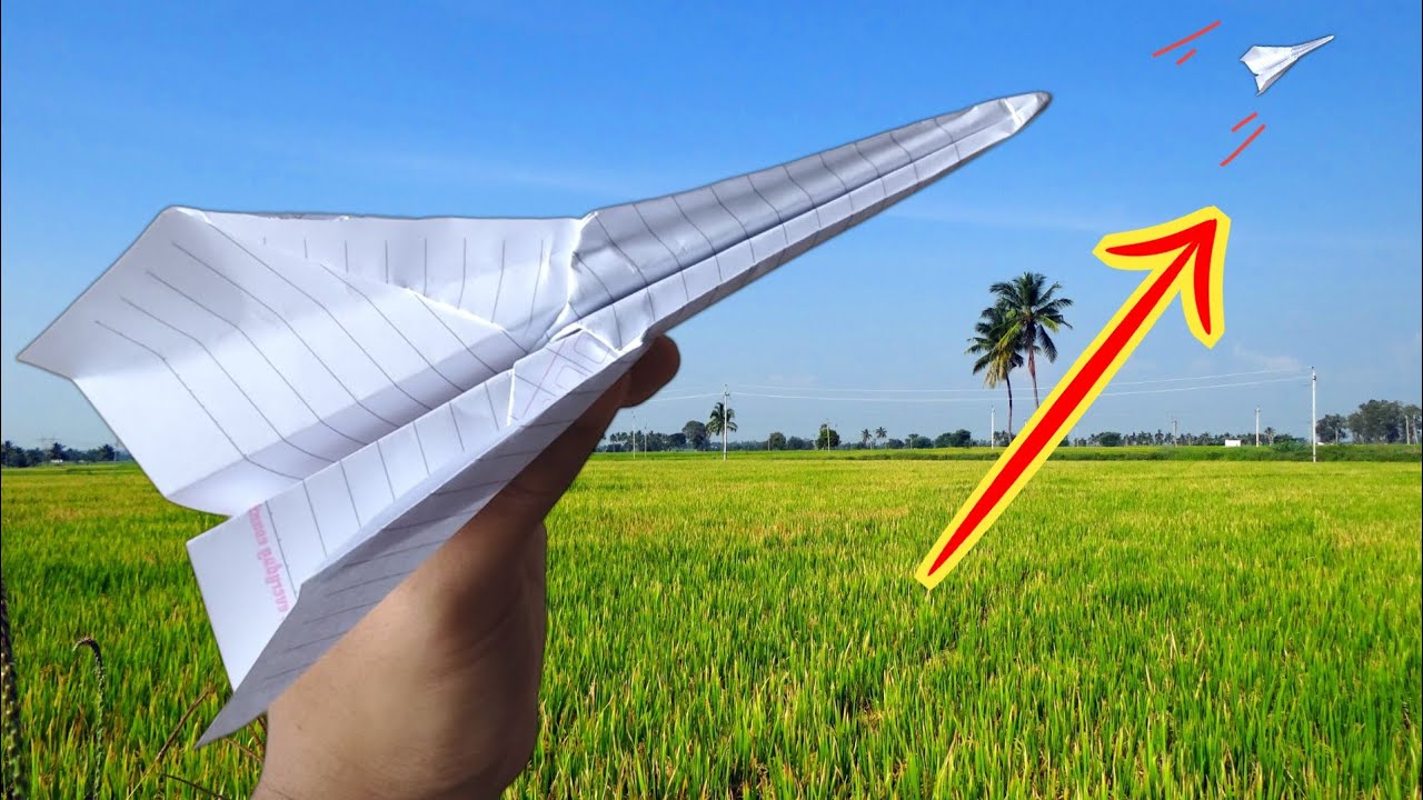 How To Make Easy Paper Airplanes That Fly Far | Best Paper Airplane For ...