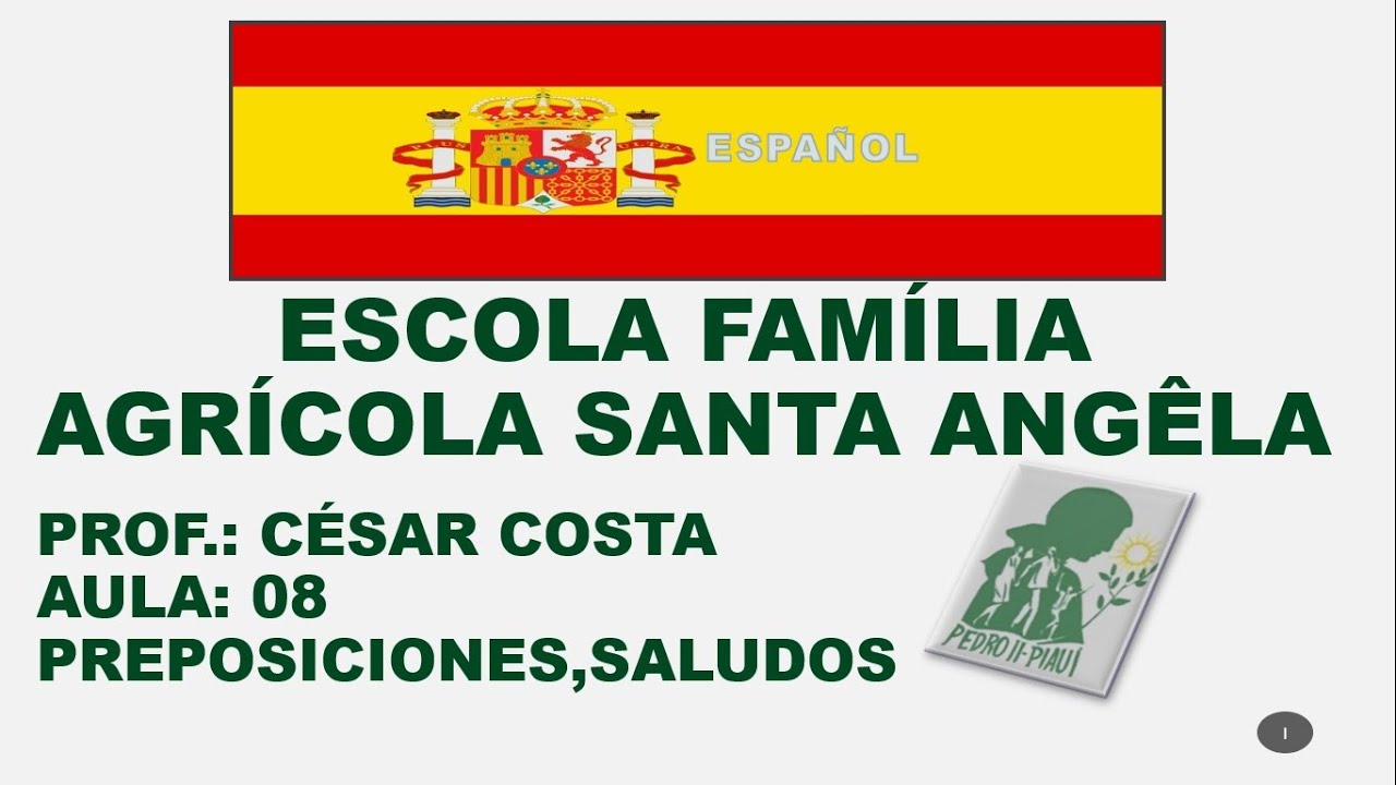 AULA 08 ESPANHOL EFASA - YouTube