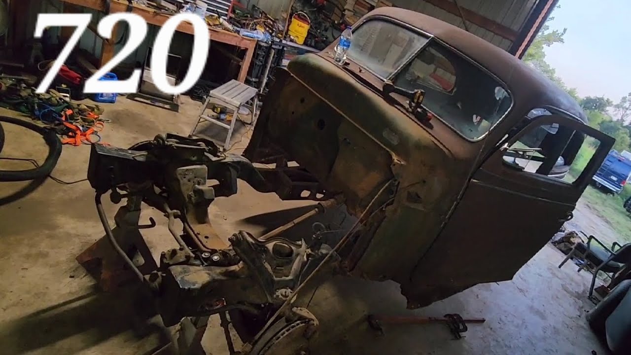 Front end is off, prepping for engine swap - YouTube