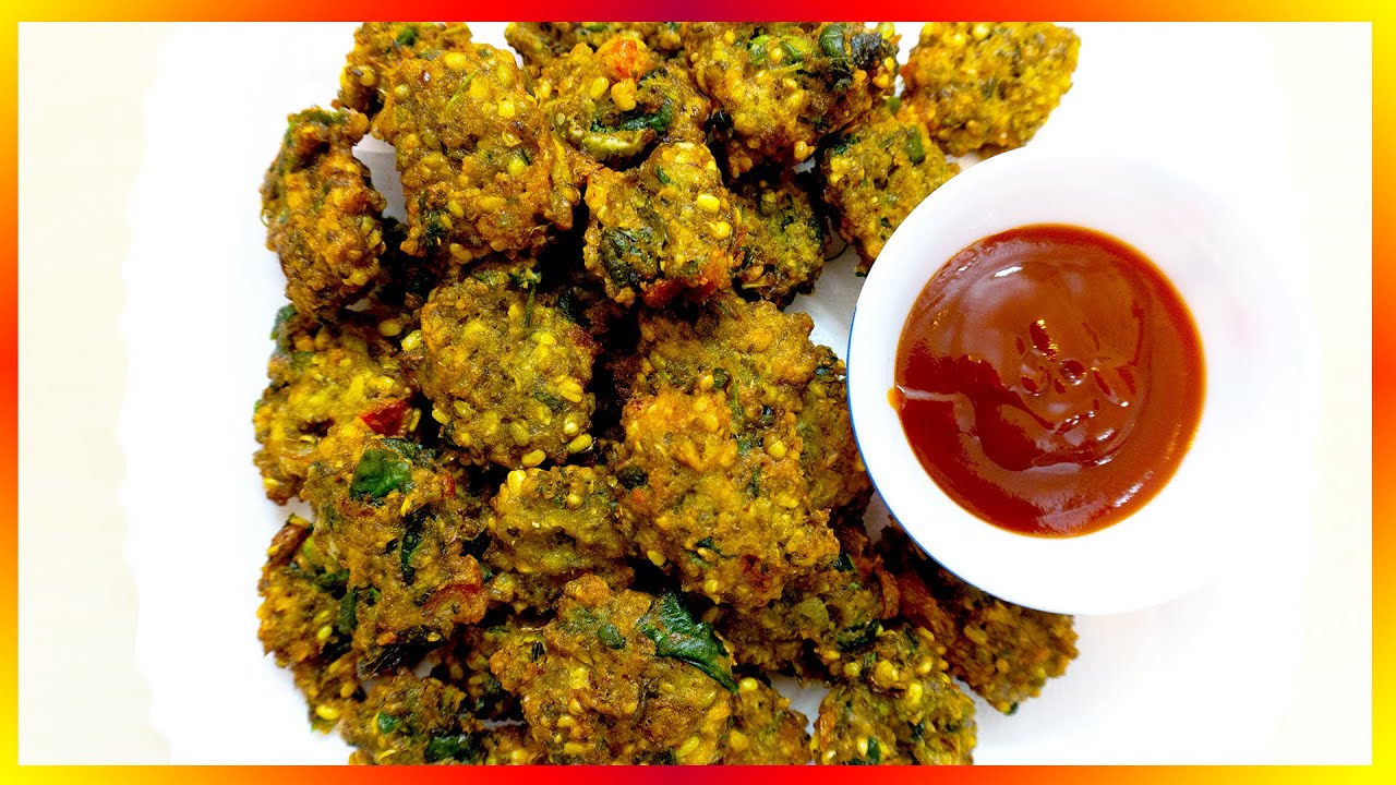Crispy Green Gram Vada | Pesara Garelu | Green Gram leafy Veg Vada ...